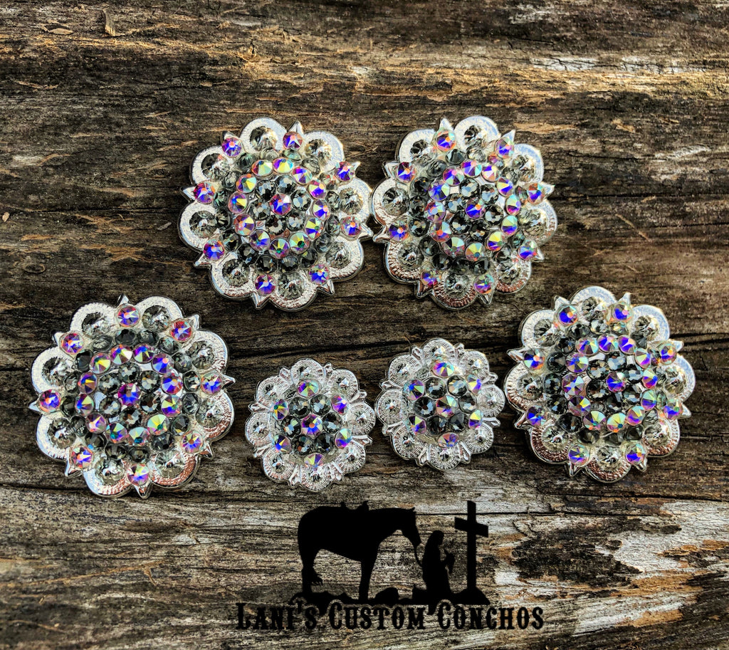 Crystal AB & Black Diamond – Lani's Custom Conchos & Tack