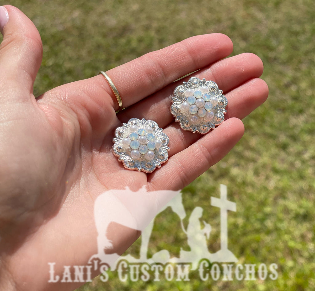 Pearl & White Opal – Lani's Custom Conchos & Tack